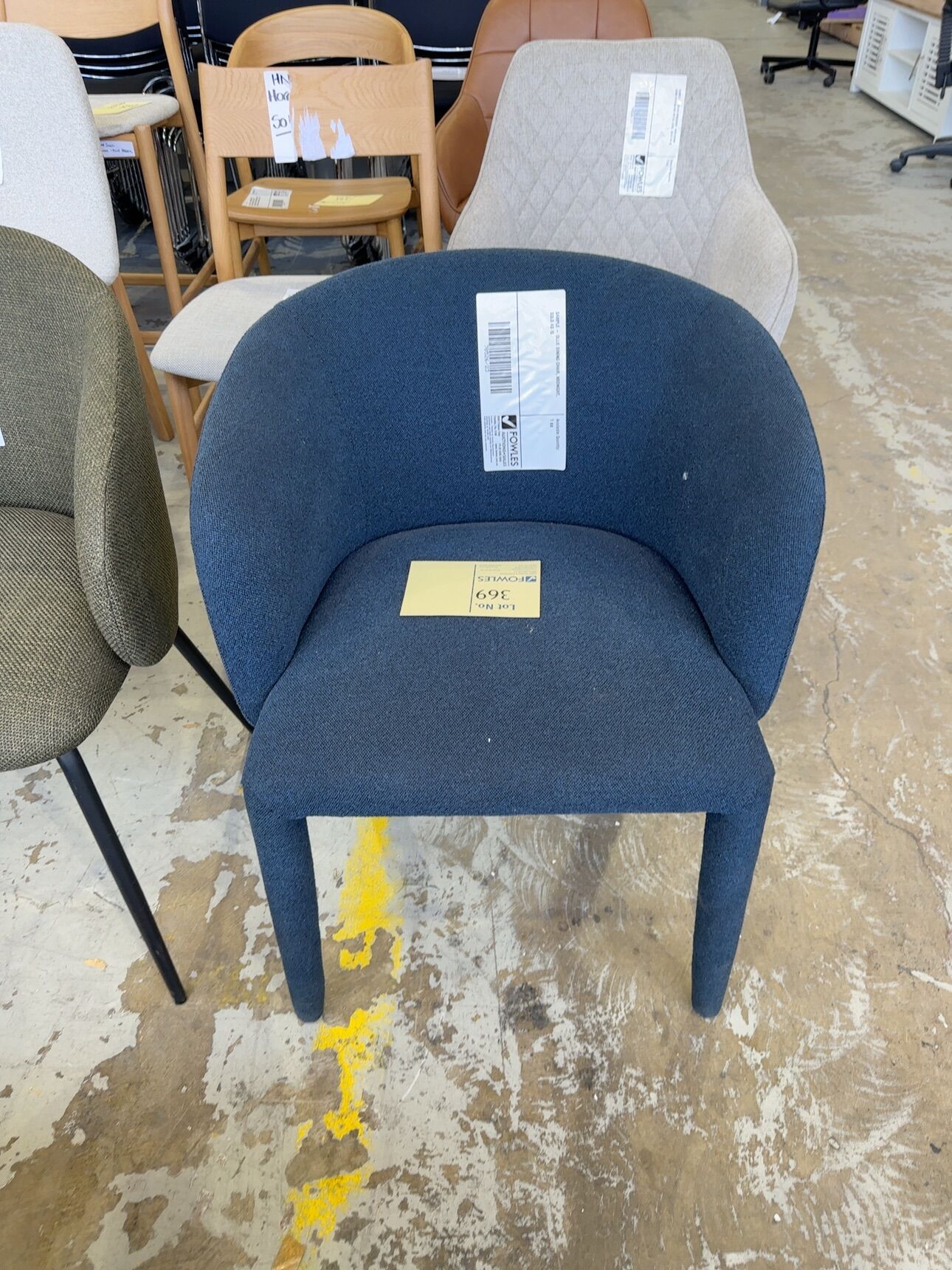 SAMPLE - OLLIE DINING CHAIR, MIDNIGHT, SOLD AS IS - Fowles Auction & Sales