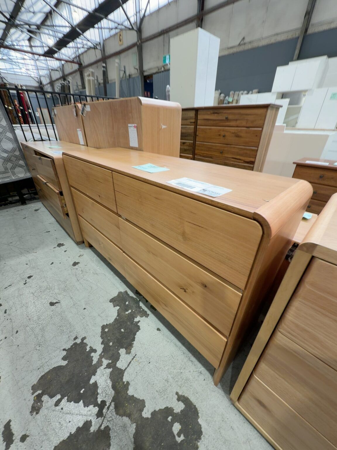 EX DISPLAY LENA CURVED DRESSER SOLD AS IS **DAMAGE TOP RIGHT, SOLD AS ...