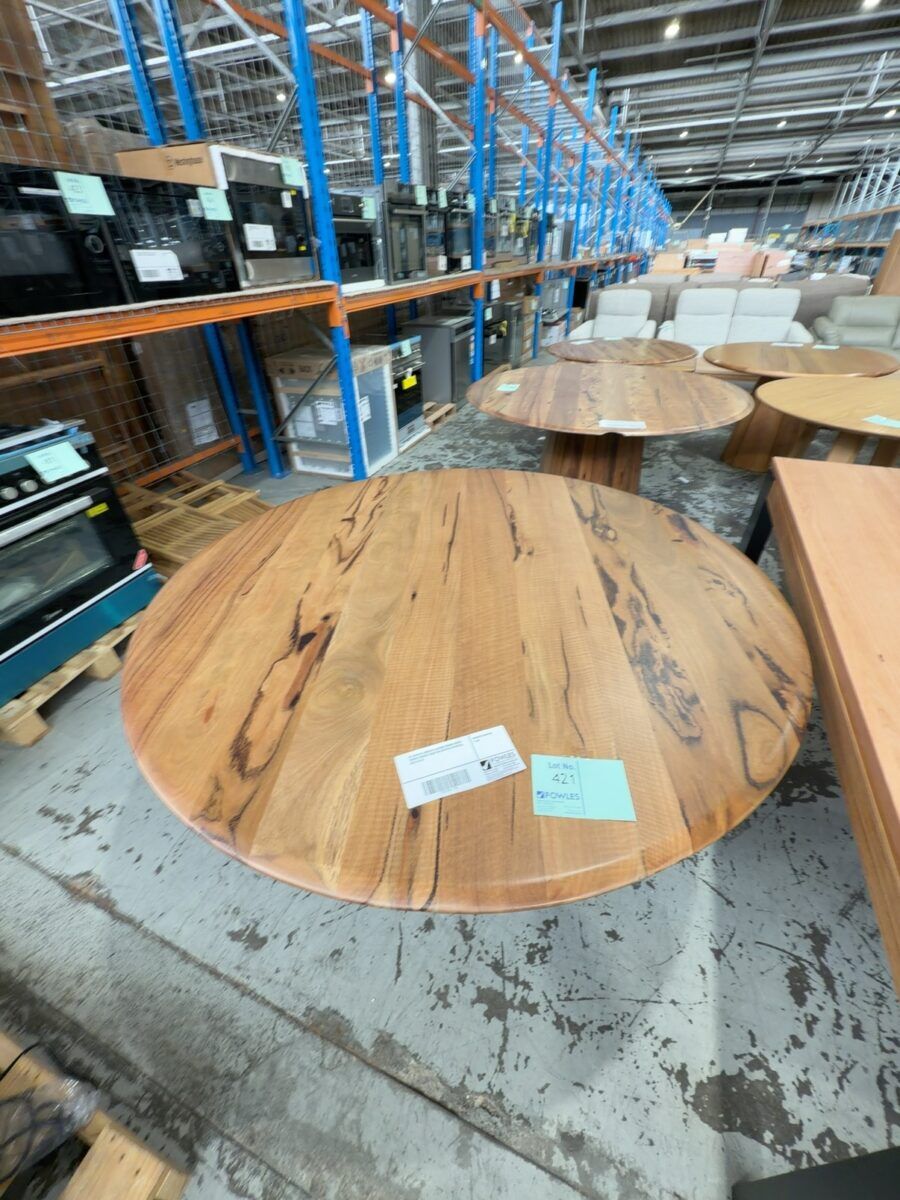 EX DISPLAY JINDALEE 1600MM ROUND MARRI TIMBER DINING TABLE ON CENTRAL ...