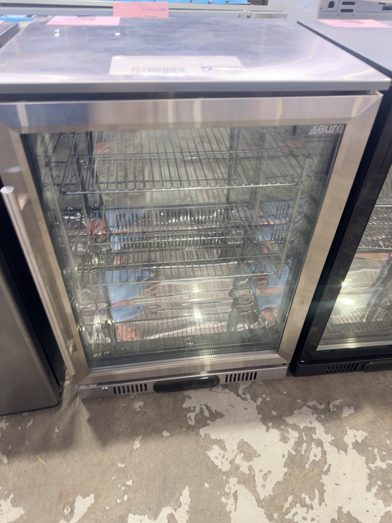 EX DEMO EURO 600MM BEVERAGE FRIDGE, EA60WFSX2R, S/STEEL, 3 MONTH ...