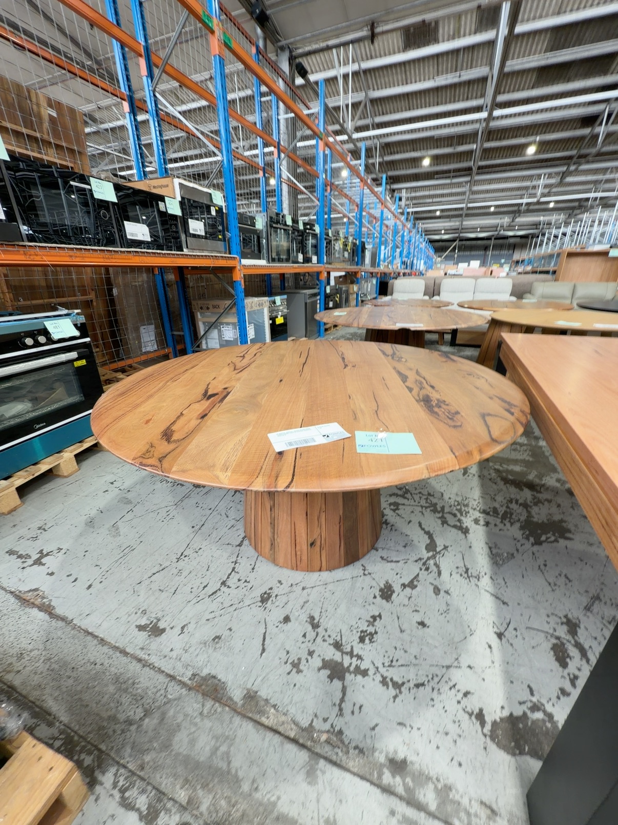 EX DISPLAY JINDALEE 1600MM ROUND MARRI TIMBER DINING TABLE ON CENTRAL ...