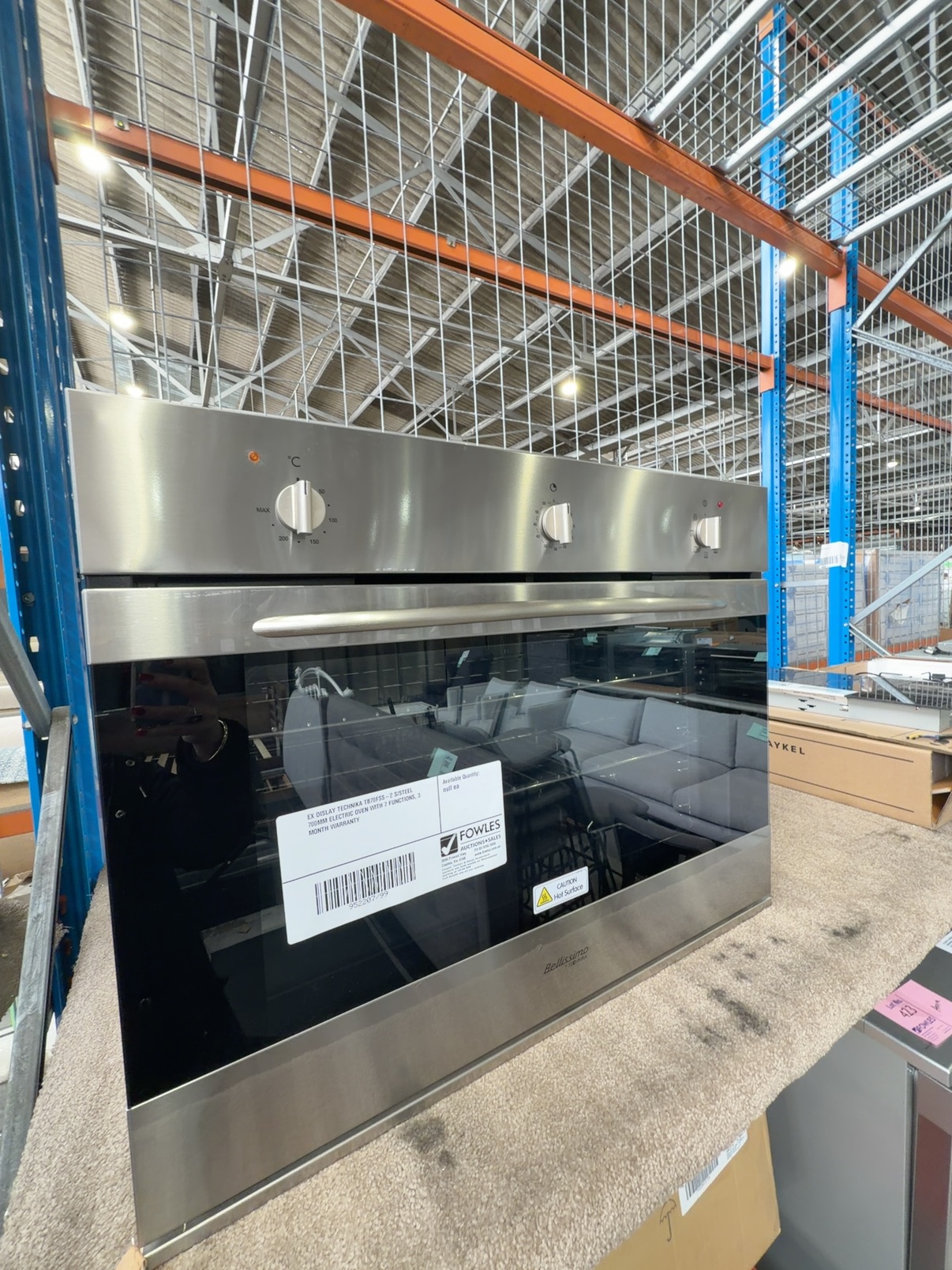 EX DISLAY TECHNIKA TB70FSS-2 S/STEEL 700MM ELECTRIC OVEN WITH 7 ...